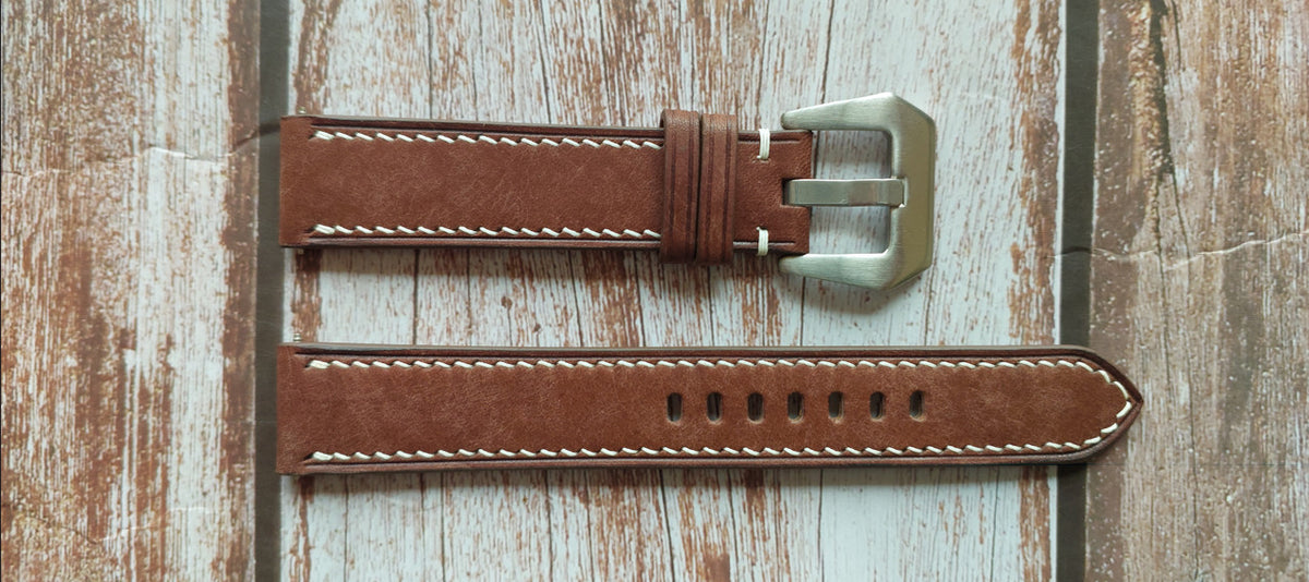 T Moro Maya Leather Strap For Omega Speedmaster Date Watch – VGreen