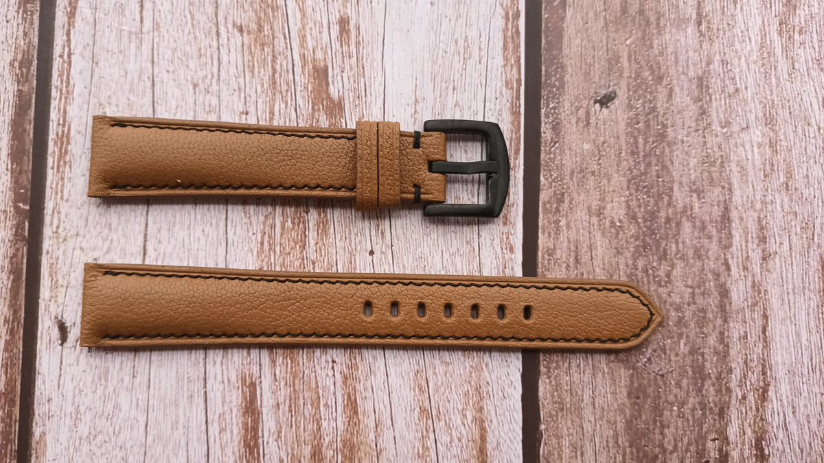 Brown Alran Goat Leather Strap For Omega Seamaster Diver 300m 007 Jame ...