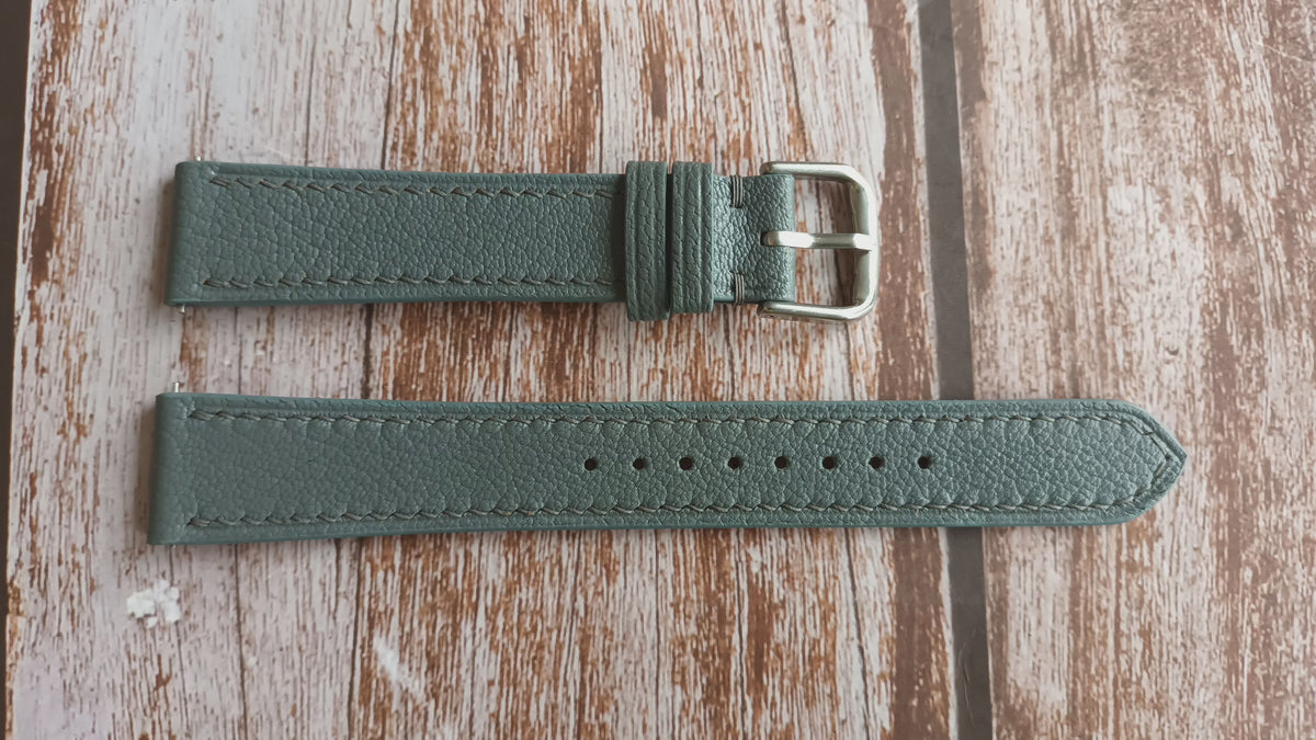 Gray Alran Goat Leather Strap For Vintage Astrolux Watch – VGreen