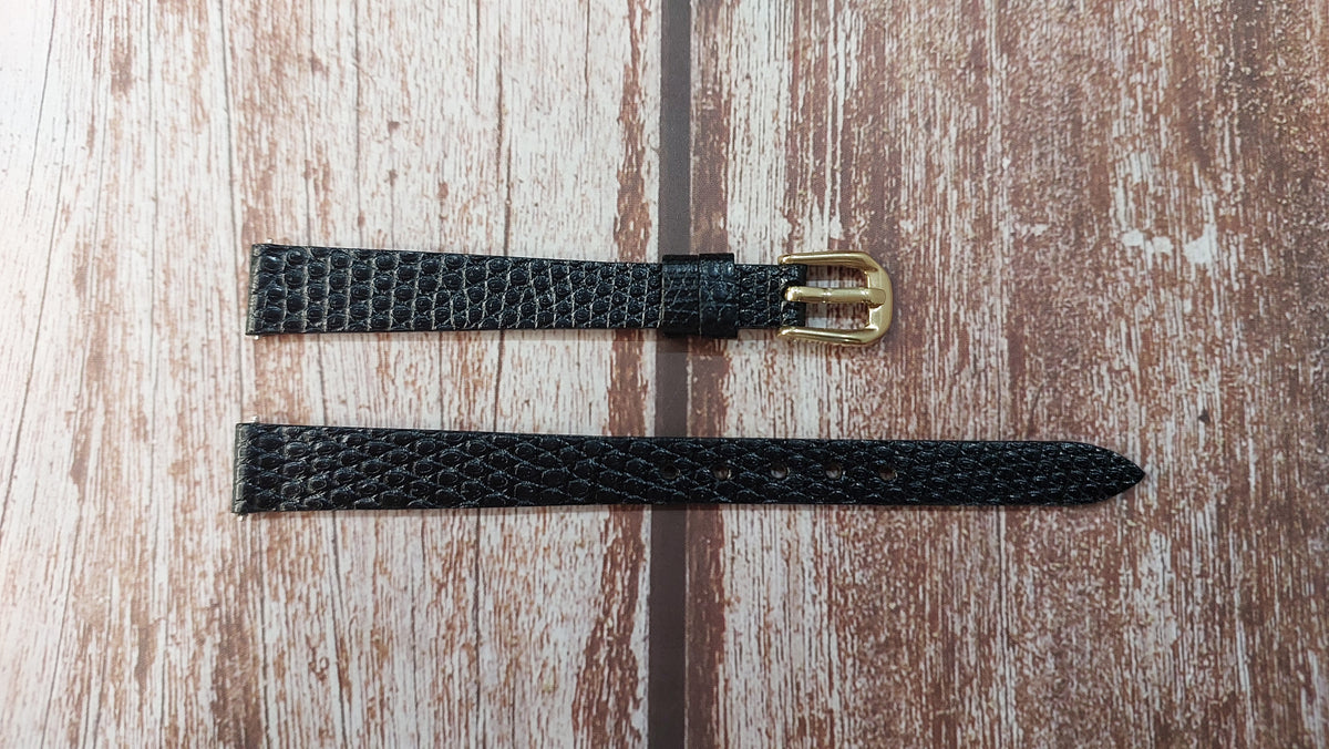 Black Full Grain Lizard Leather Strap – VGreen