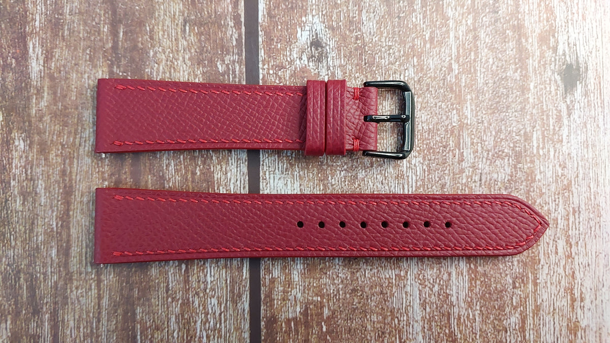 Red Epsom Leather Strap For Indy 500 Tag Heuer Watch – VGreen