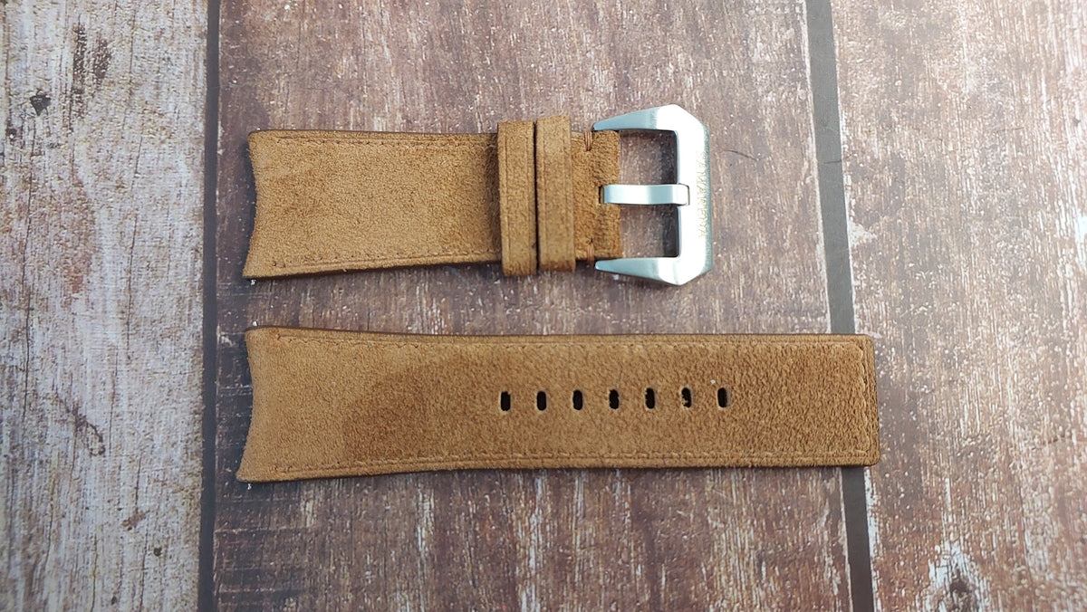 Whisky Suede Leather Strap For NIXON CS Esquire Watch – VGreen