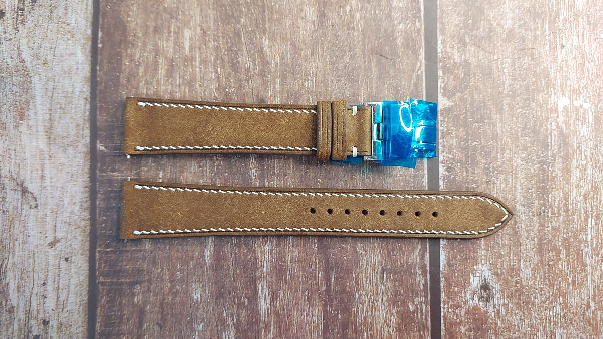 Whisky Maya Leather Strap For I.W.C Pilot Watch – VGreen