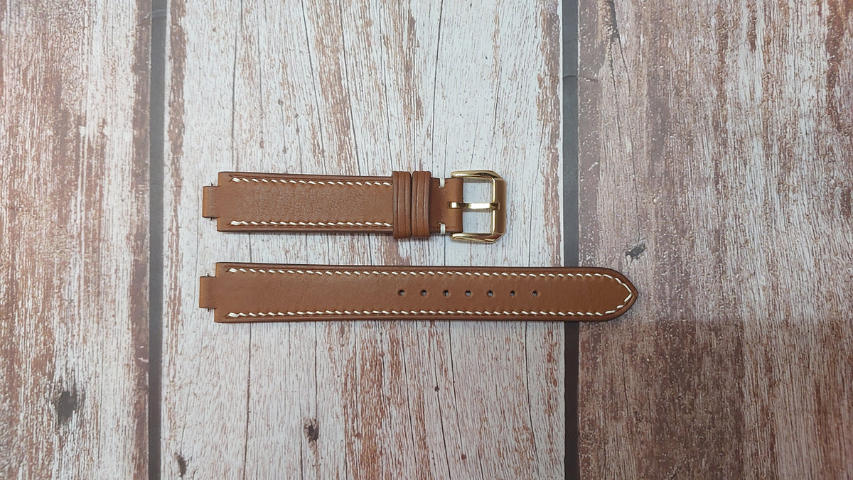 Barenia Leather Custom Notched Strap For Seiko 5y23-6040 Watch – VGreen