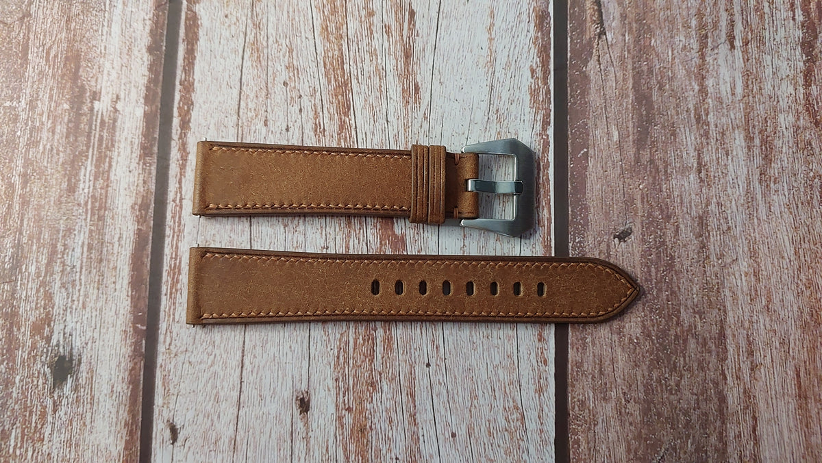 Whisky Maya Leather Strap For Tissot 1853 round Watch – VGreen