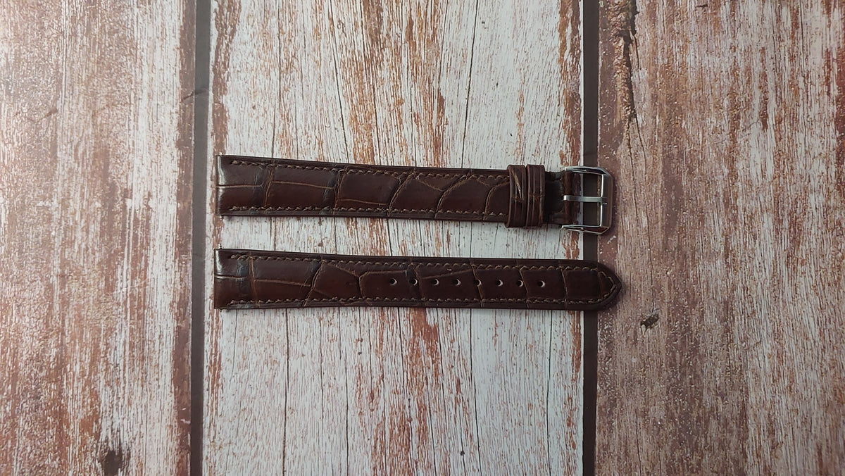 Brown Full Grain Crocodile Leather Strap – VGreen