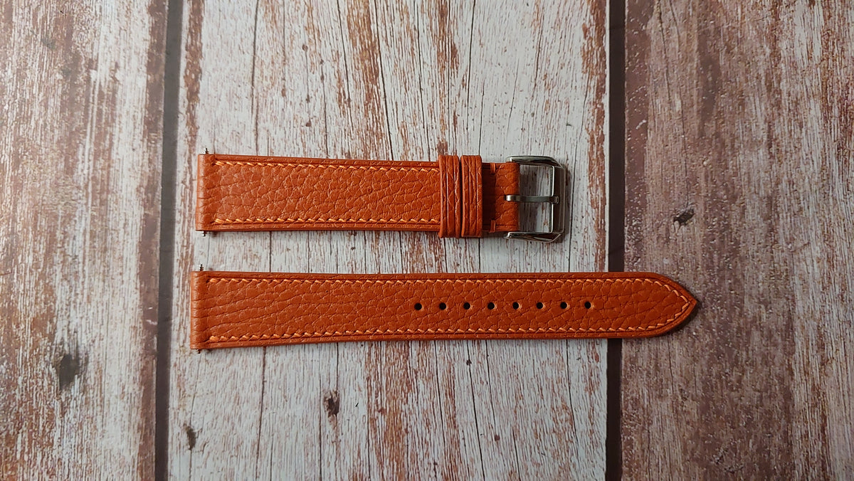 Orange Dolaro Leather Strap For Omega Speedmaster Professional 42mm ...