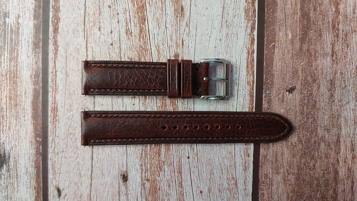 Dark Brown Badalassi Wax Leather Strap – VGreen