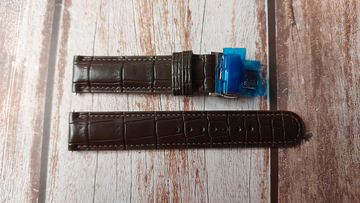 Brown Full Grain Crocodile Leather Strap – VGreen