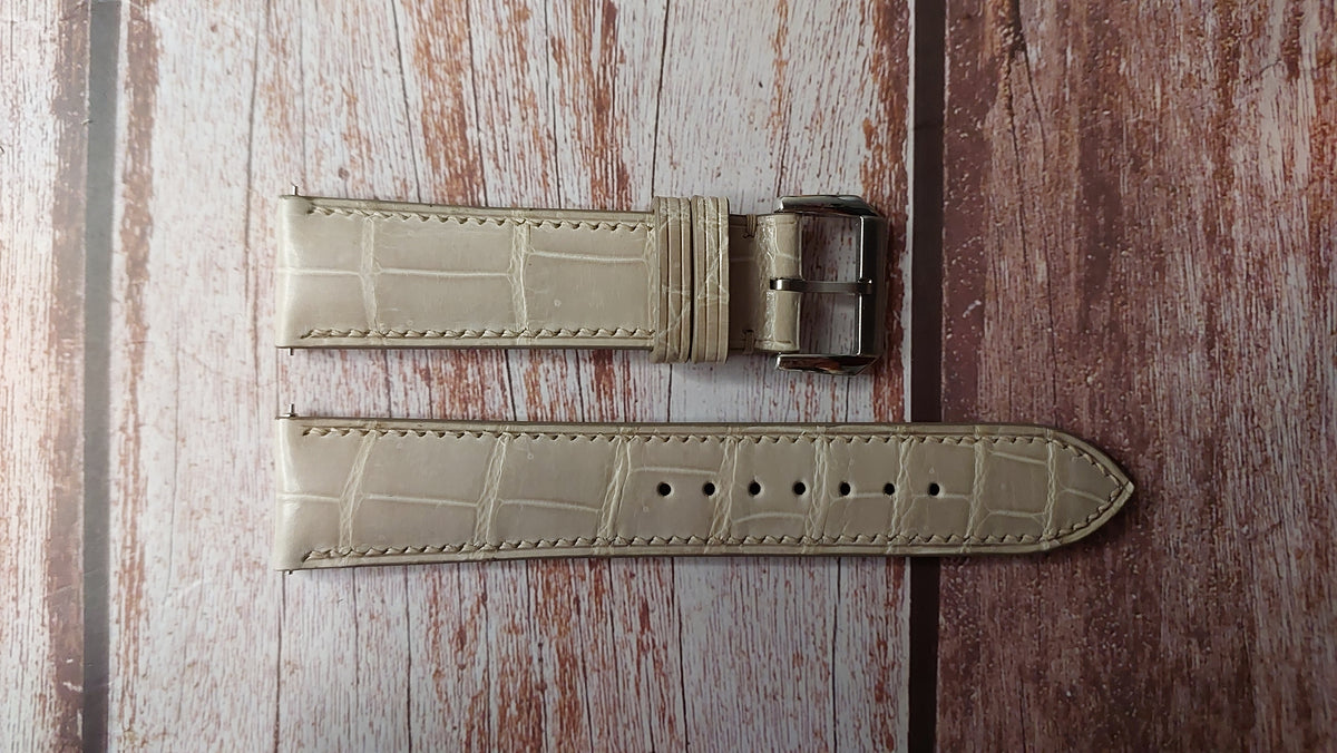 Gray Full Grain Crocodile Leather Strap – VGreen