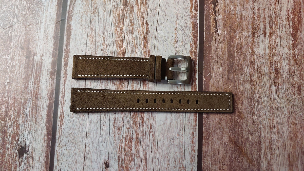 Dark Gray Suede Leather Strap For Omega Speedmaster Watch – VGreen