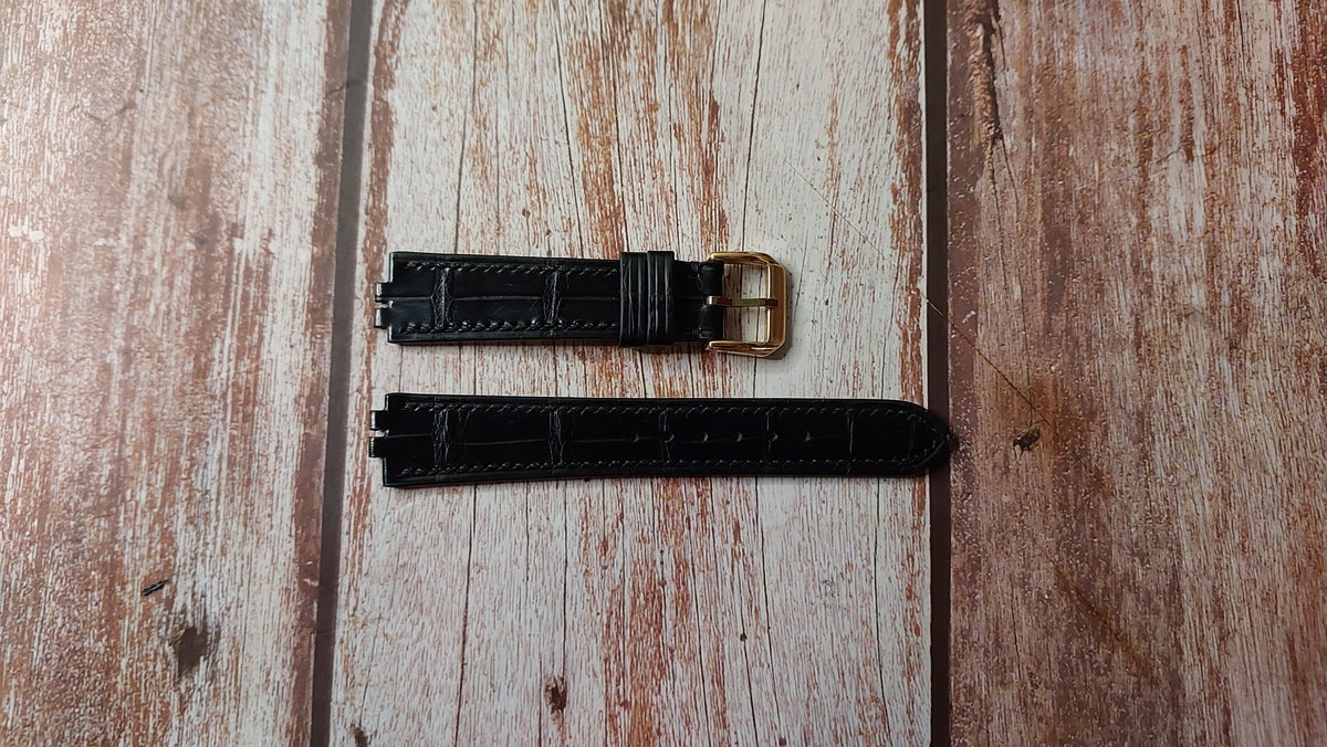 Black Crocodile Leather Custom Multi Notched Strap – VGreen