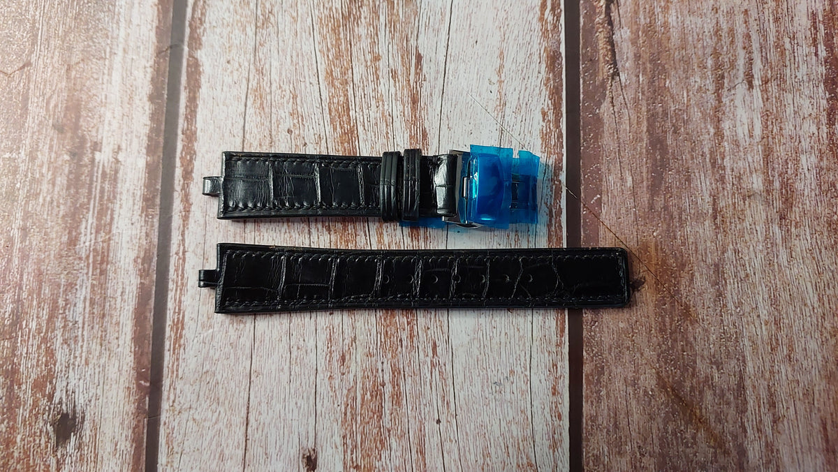 Black Crocodile Leather Custom Notched Strap – VGreen