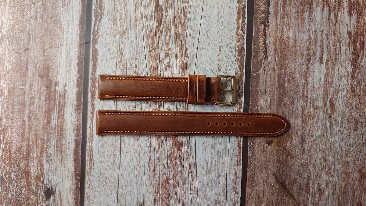 Cognac Badalassi Wax Custom Leather Strap For Pulsar Watch – VGreen