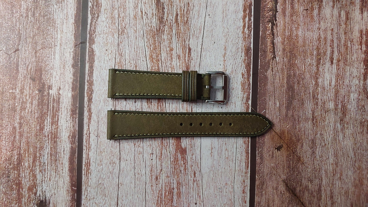 Dark Green Maya Custom Leather Strap – VGreen