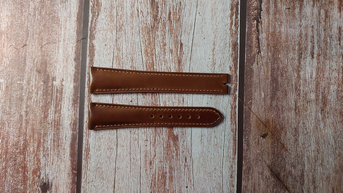 Cognac Shell Cordovan Custom Leather Strap – VGreen