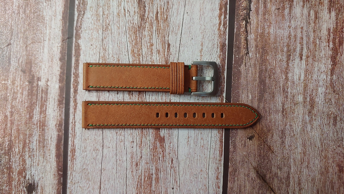 Whisky Maya Custom Leather Strap – VGreen