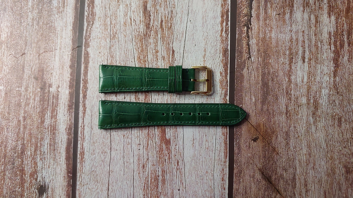 Green Full Grain Crocodile Custom Leather Strap For Grand Seiko SLGH02 ...