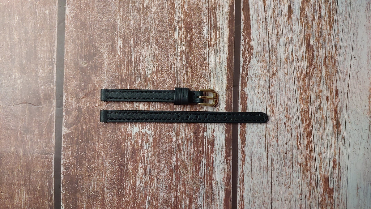 Black Swift Custom Leather Strap For Timeco Watch – VGreen