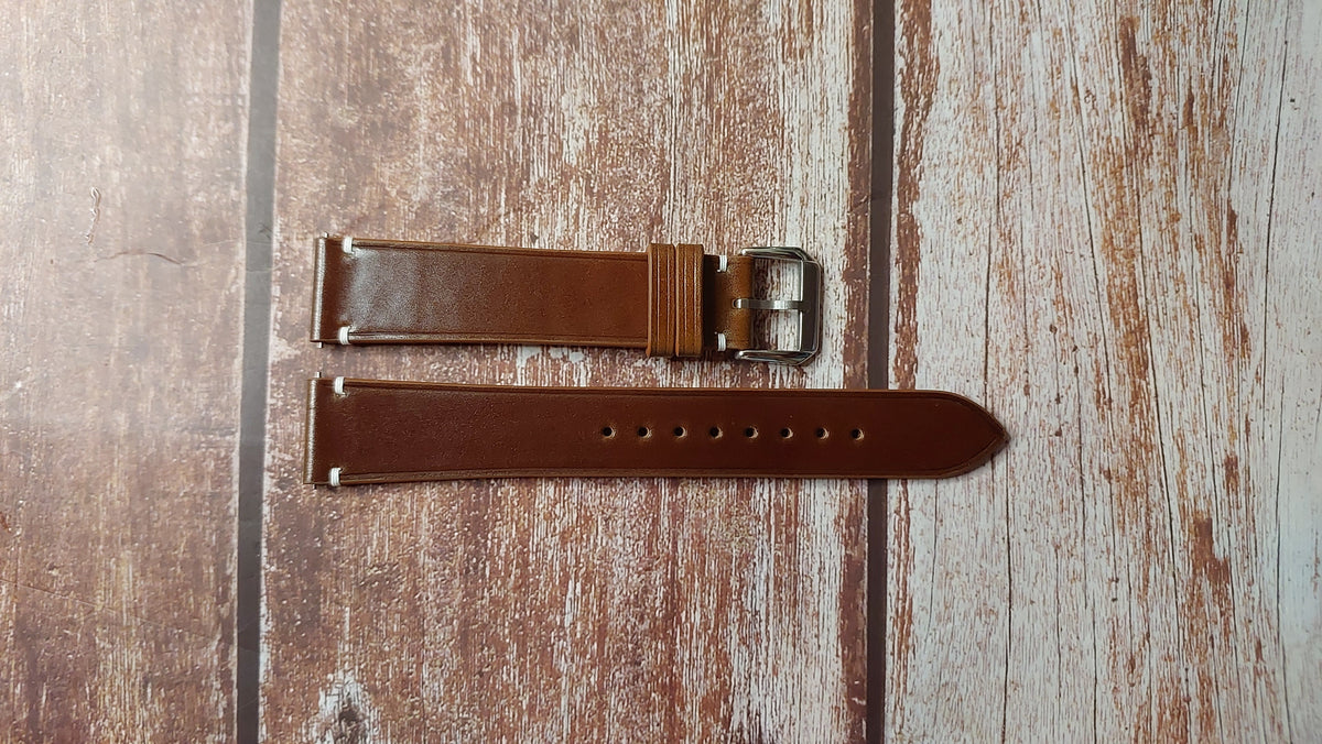 Cognac Shell Cordovan Custom Leather Strap For Hamilton Khaki Field Au ...