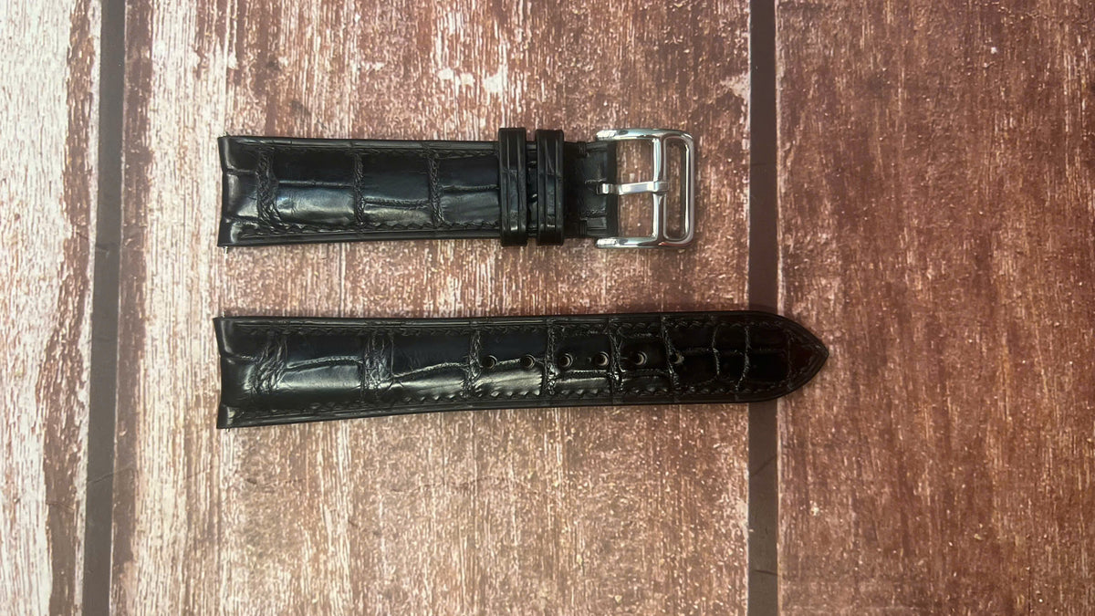 Custom Curved End Watch Straps for a Moritz Grossman with a round, 41 ...