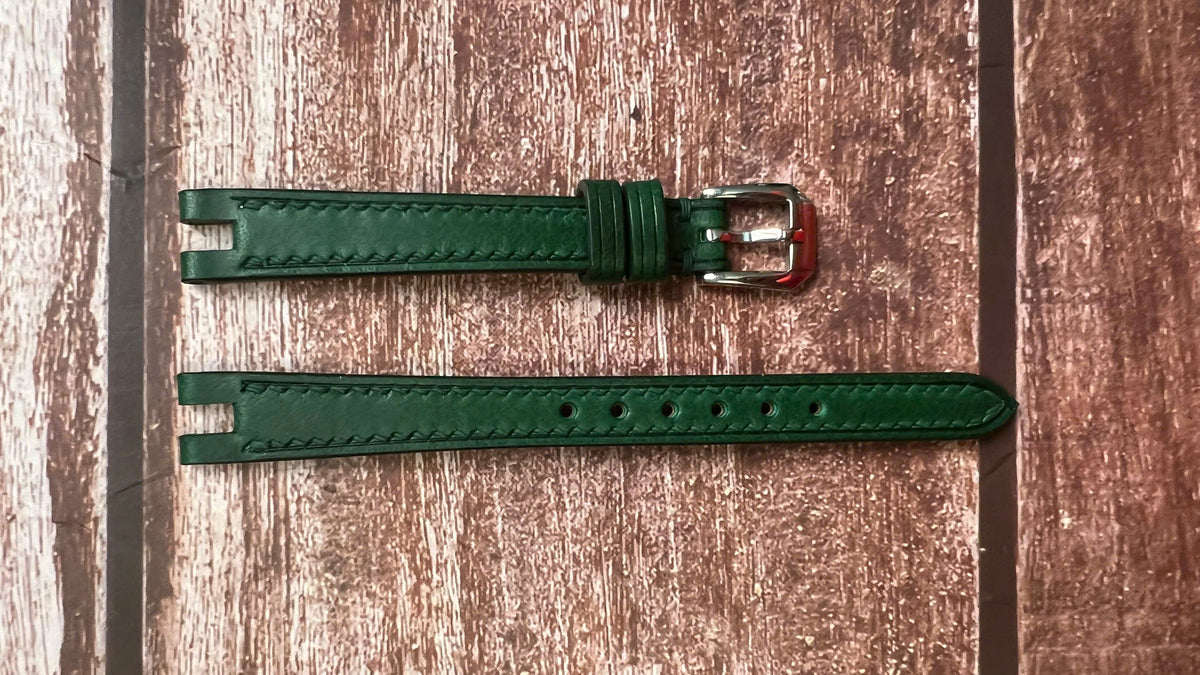 Custom Notched Straps - Center Notched for Baume Mercier Linea 18K – VGreen