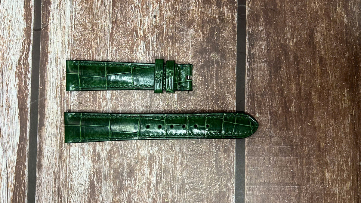 Crocodile Leather Watch Strap - Green – VGreen