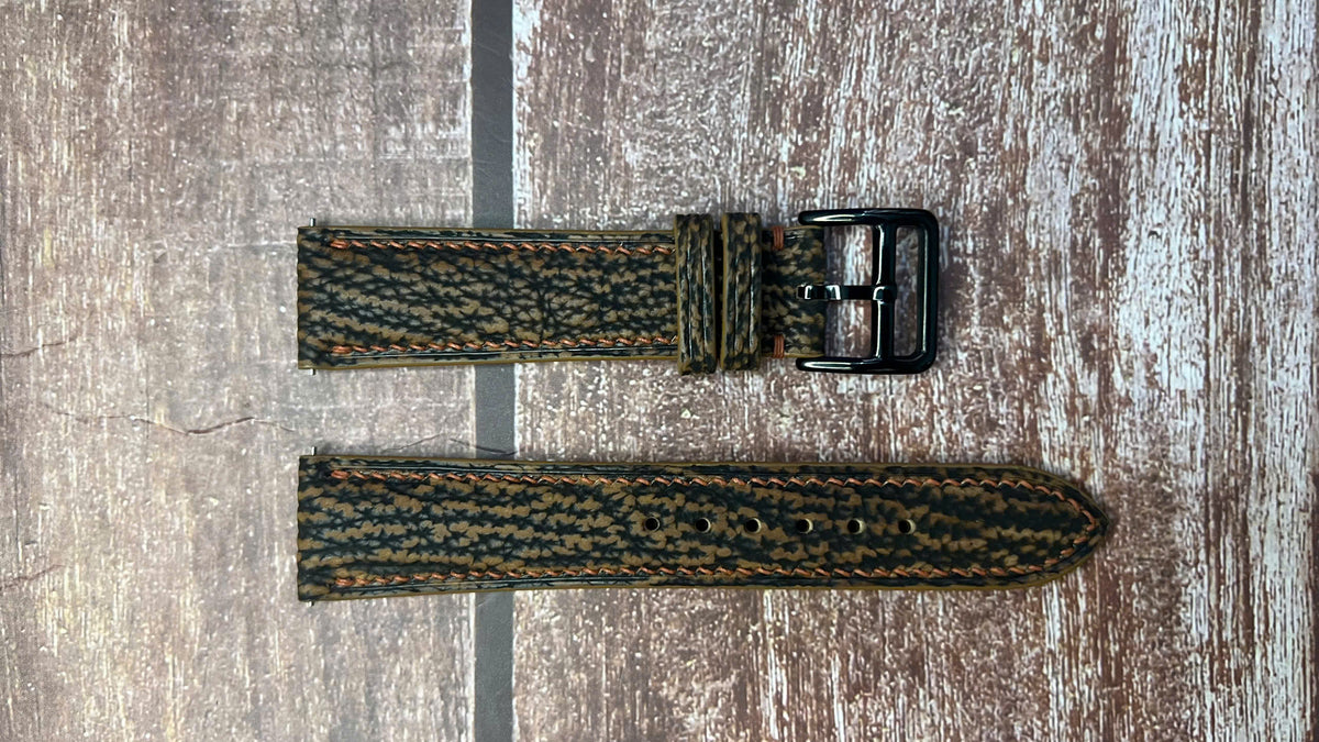 Shark Skin Watch Strap - Brown For tudor black bay 54 – VGreen