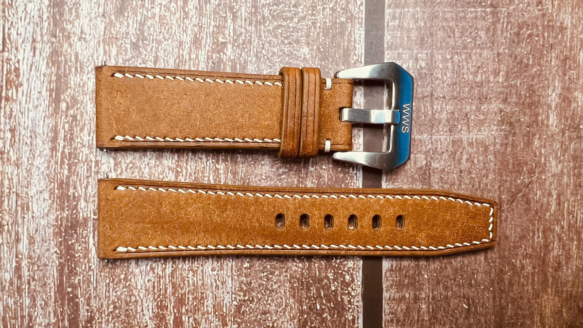 Maya Leather Watch Strap - Whisky For Hamilton H779120 – VGreen