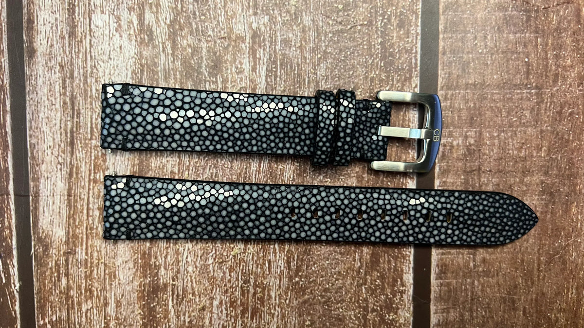 Stingray Leather Watch Strap - Black – VGreen