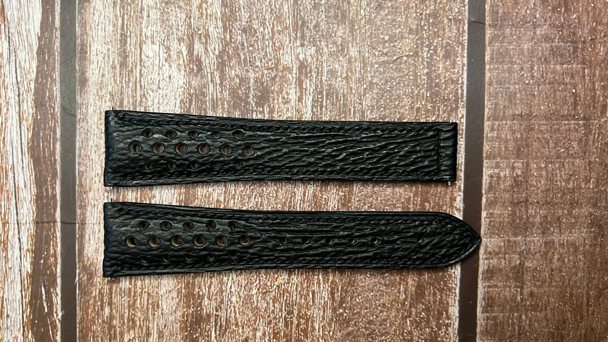 Shark Skin Watch Strap - Black For Oris GMT – VGreen