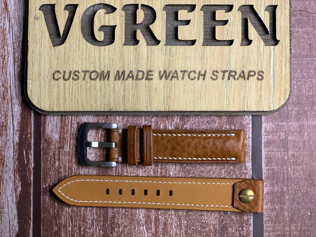 Custom Open Ended Straps For Vintage 36MM record rose gold – VGreen