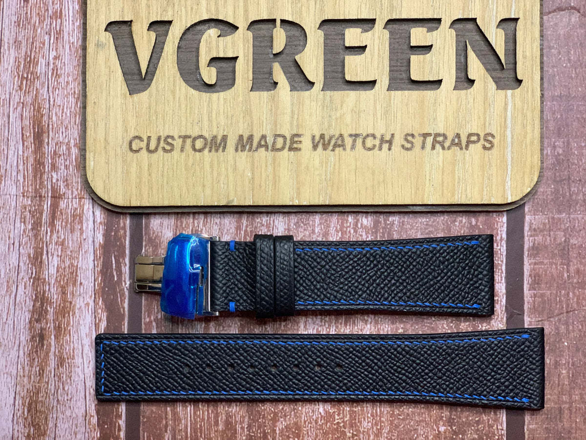 Epsom Leather Watch Strap - Black FOR 2022 Panerai PAM 01305 47mm – VGreen