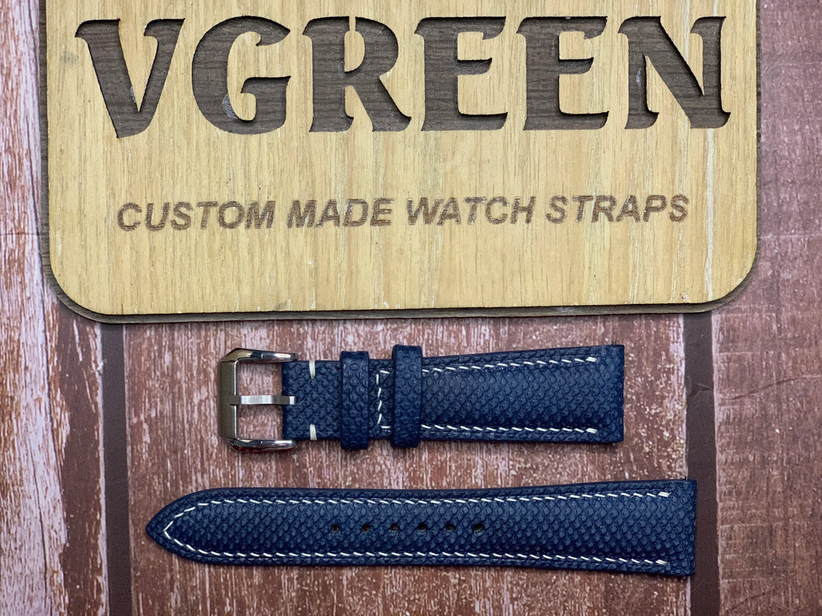 Karung Snake Skin Watch Strap - Navy For Tudor Black Bay 58 (925) – VGreen