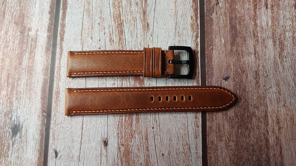 Cognac Badalassi Wax Leather Strap For Victorinox Watch – VGreen