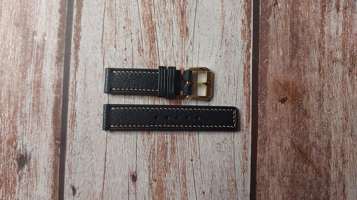 Black Alran Leather Strap – VGreen
