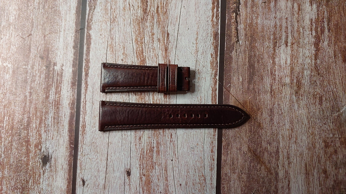 Dark Brown Badalassi Wax Custom Leather Strap For Raymond Weil Don Gio ...